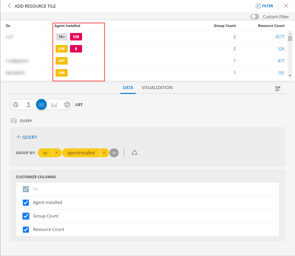 Resource Tile | OpsRamp Documentation